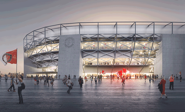 OMA Reveals Final Renderings for Feyenoord Stadium
