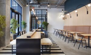 Studio BV Designs Modern and Minimalist Food Hall